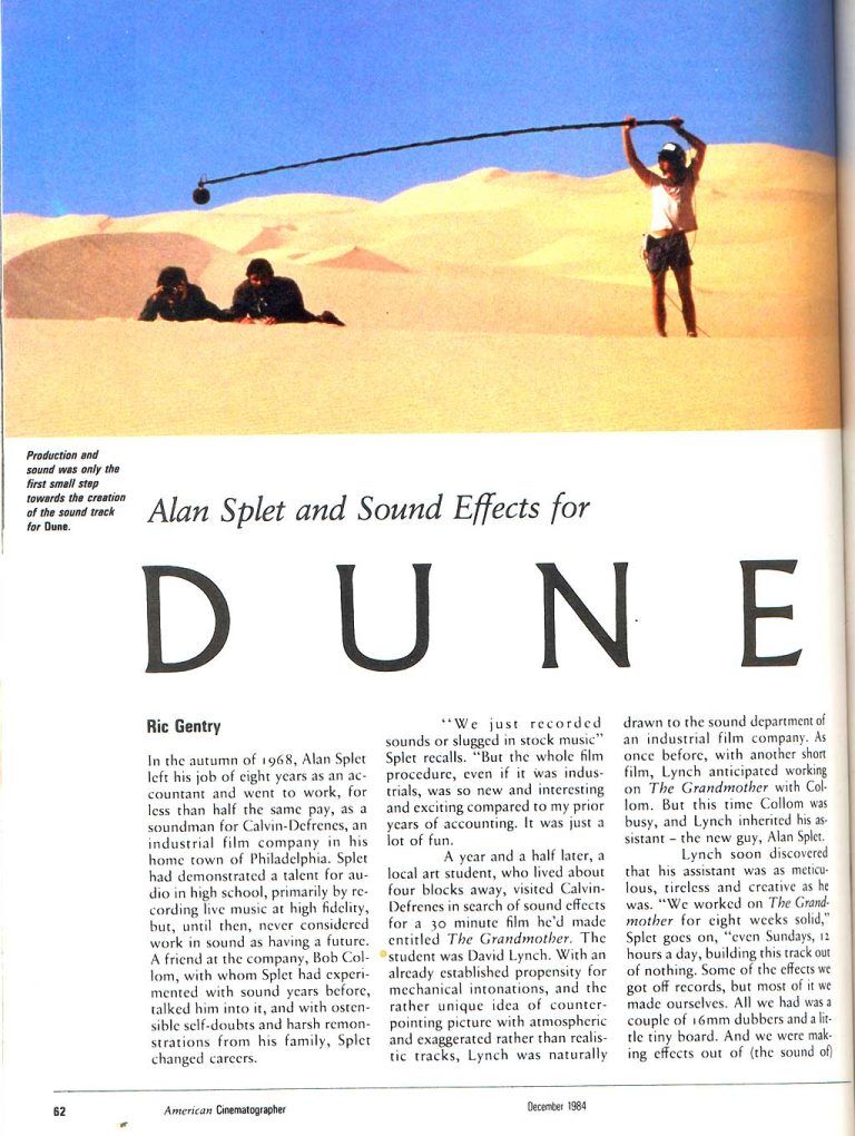 The brilliant work of Alan Splet and Ann Krober (RIP) – HISSandaROAR